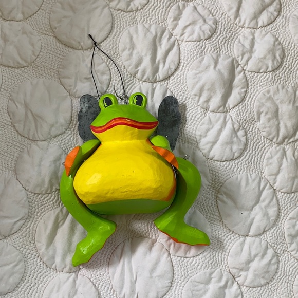 Holiday | Adorable Angel Frog Christmas Ornament With Movable Arms And ...